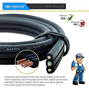 Adjustable Thermostat Probe Cord for Masterbuilt Smokers & Electric Griddles，Outdoor/Household Electric Smoker,Power Cord with Thermostat Control,HR Huare Technology 15A/125V