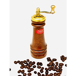 Tarihi Değirmenci Sözen 5" Handmade Manual Wooden Pepper Mill Grinder Portable Hand Crank Gourmet