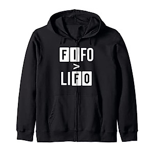 FIFO LIFO Math Accountant Finance CPA Bookkeeper Funny Cute Zip Hoodie