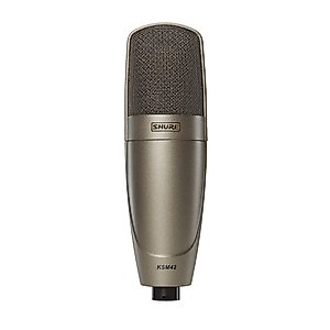 Shure KSM42 Cardioid Condenser Microphone - Large Dual-Diaphragm Side-Address Mic for World Class Vocals, with Prethos Advanced Preamplifier Technology, Ultra-Wide Dynamic Range & Internal Shock Mount