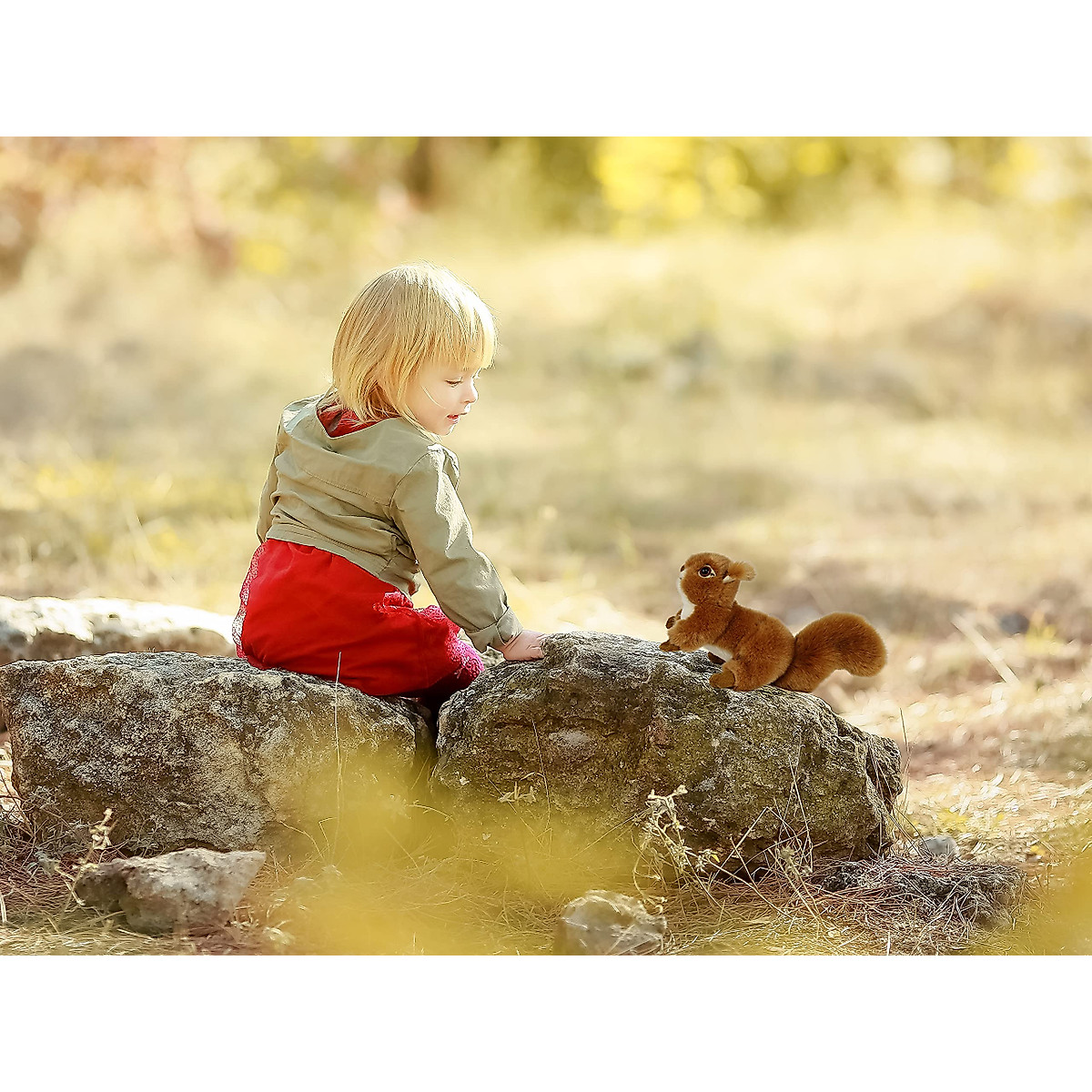 Ice King Bear Reaistic Red Squirrel Stuffed Animal Plush Toy (Original)