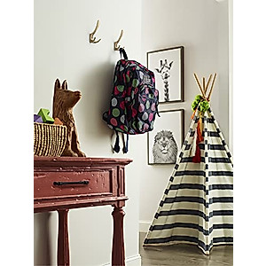 Amerock HBX37013CZ | Finesse Triple Prong Decorative Wall Hook | Champagne Bronze Hook for Coats, Hats, Backpacks, Bags | Hooks for Bathroom, Bedroom, Closet, Entryway, Laundry Room, Office