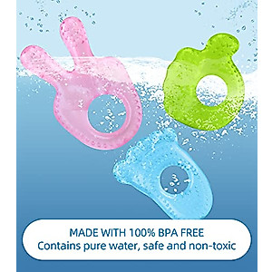 Water Teether 3-Pack, Teething Toys for Babies 0-6 Months BPA Free, Teething Toys Fridge Cold Teethers for Babies, Freezer Teethers for Babies - Hand & Foot Series