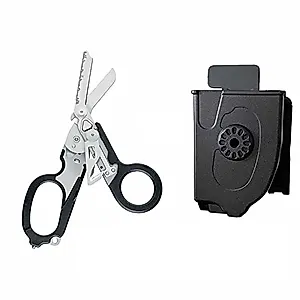BAOLIN 6-In-1 Raptor Emergency Response Shears With Tape Cutter And Glass Breaker, Black, With Utility Holster (2)