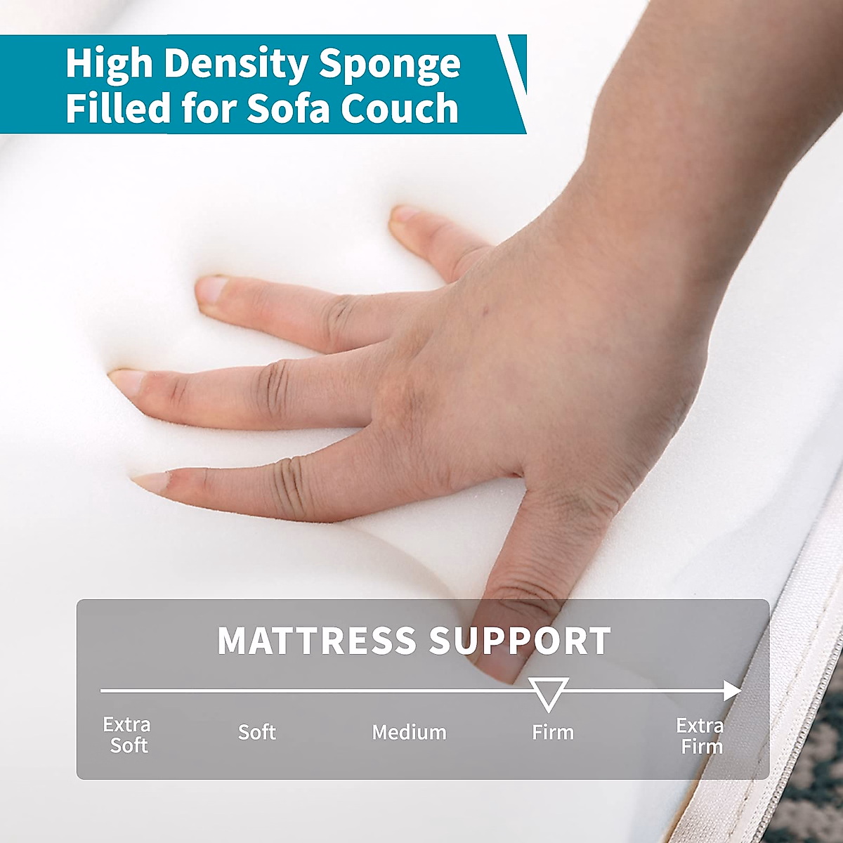 BALUS Triple Fold Down Sofa Bed,Single Size Sleeper Sofa 2 In1 Tri-Fold Floor Couch for Living Room, Foam Foldable Mattress Convertible Upholstered Chaise Lounge, Folding Futon Guest Bed