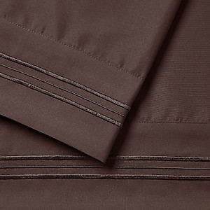 Nestl Brown Microfiber Queen Pillow Cases Set of 2, 20x30 Inches