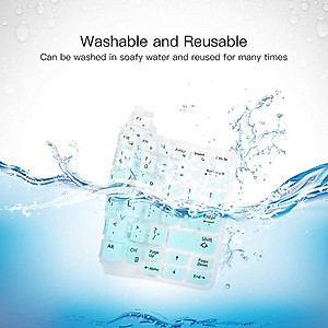 Silicone Keyboard Cover Skin for Dell Latitude 5480 5490 5491, Dell 3340 E3340 7490 E7450 E7470 E7480 E5450 E5470 E7480 Keyboard Protective Skin, Gradual Mint Green (US Layout, with Pointing)