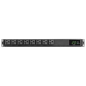 Tripp Lite Metered PDU, Auto-Transfer Switch (ATS), 20A, 120V, 1.92kW, Single-Phase - 16 Outlets (5-15/20R), Dual 12ft L5-20P Input Cords - 1U Rackmount, TAA Compliant, 2 Year Warranty (PDUMH20ATS)