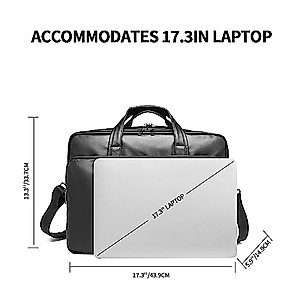 seyfocnia Men's Messenger Bag,17.3 Inch Laptop Briefcase Work Bag Satchel Computer Handbag Shoulder Bag Crossbody Bags for Women Men