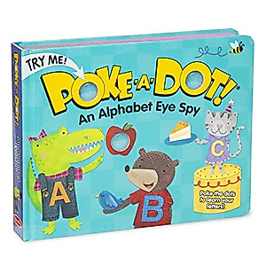 Melissa & Doug Children's Book - Poke-a-Dot: An Alphabet Eye Spy (Board Book with Buttons to Pop) - Alphabet Pop It Book, Push Pop Book For Toddlers And Kids Ages 3+