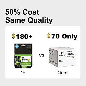 BUNTONER 962XL Ink Cartridges Combo Pack Remanufacturered for HP 962XL 962 XL Ink for OfficeJet Pro 9010 9015 9018 9025 9020 9012 9026 9027 9028 9029 Printer (Black Cyan Magenta Yellow, 4P)