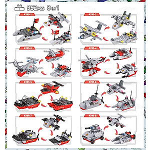 City War Battleship Building Block Set, Military Warship with Rescue Helicopter, Patrol Boat, and Army Vehicle, Best Aircraft Carrier Toys Birthday Gift for Kids and Boys Ages 6+ (952 Pieces)