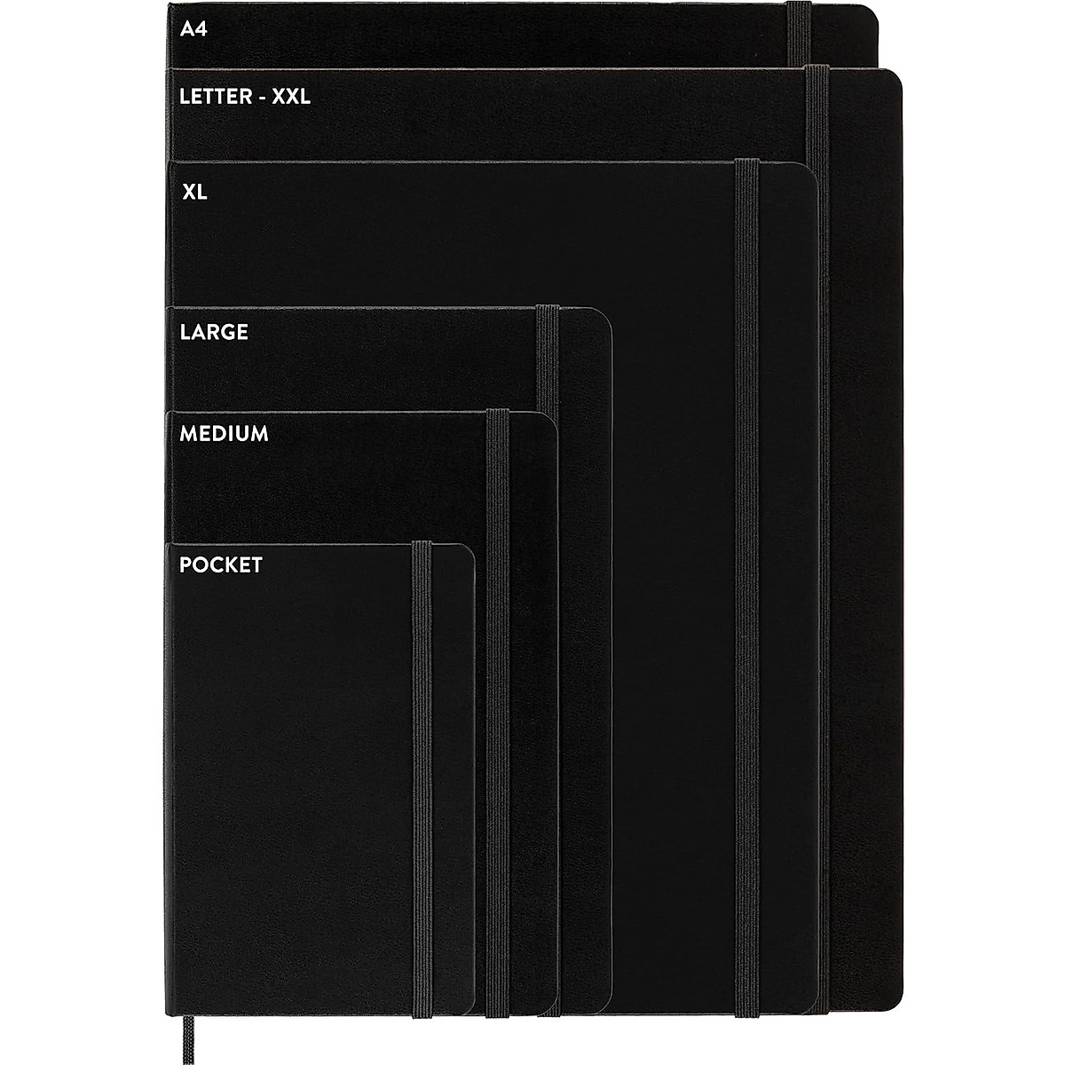 Moleskine Classic Notebook, Hard Cover, Large (5" x 8.25") Squared/Grid, Black, 240 Pages