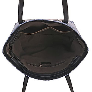 Women Fashion Blue Denim Jeans David Jones Shoulder Handbag Work Everyday Tote Medium Bag - Blue