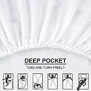 DIFFERENT SHEETING- Cot Fitted Sheet 30" x 80"-100% Cotton-Soft & Breathable- Only Fitted Sheet with 8" Deep Pocket- Perfect for RV Bunk/Camping Cot/Guest Bed-Cot Size 30" x 80",Taupe Stripe