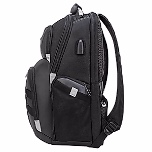 Targus DrifterTrek Backpack with USB Power Pass-Thru Port, Air-Mesh Back Support, Protective Cradle Fits 11.6-15.6-Inch Laptop, Black/Grey (TSB956GL)