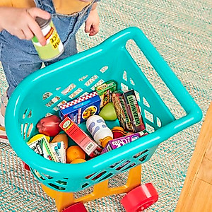 Battat- Deluxe Grocery Playset – Toy Food For Toddlers – Shopping Cart Toy- 20+ Pretend Food Items- Grocery Cart- 3 Years +