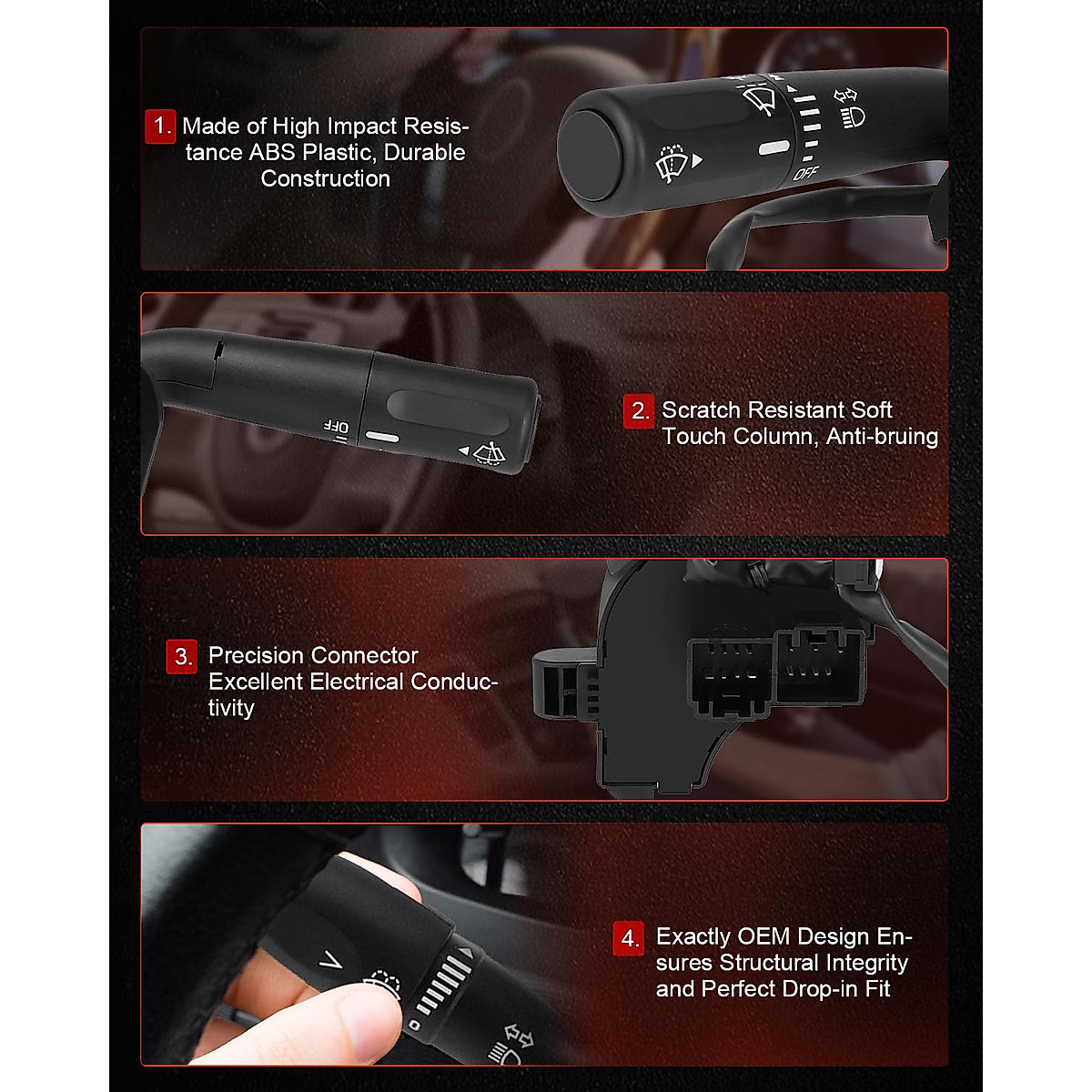 Turn Signal Switch Multi-Function Combination Switch Replacement Parts 2006-08 for Ford F150 Truck Combination Switch 2005 for Ford F150 Truck (Built After 11/04 Production 6L3Z13K359AA）