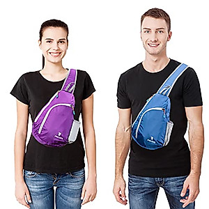 Peicees Sling Bag Backpack for Men Women Water Resistant Crossbody Shoulder Bag Travel Hiking Chest Daypack