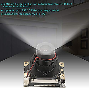 IR Cut Camera Module, Automatically Switch Portable Night Vision Camera Module Board for Raspberry Pi