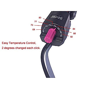 ZHGSERVU 100W/300W/500W Aquarium Heater Submersible 10-90 Gallon 300 Watt Fish Tank Heater with Durable Quartz Glass Protective Sleeve Auto Thermostat for Fresh-Water & Salt-Water