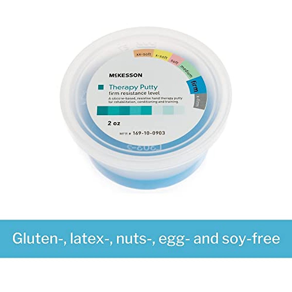 McKesson Therapy Putty - Firm Resistance for Fingers, Hands, and Wrist – Exercise Rehabilitation Occupational Therapy Tool -2 oz, 1 Count