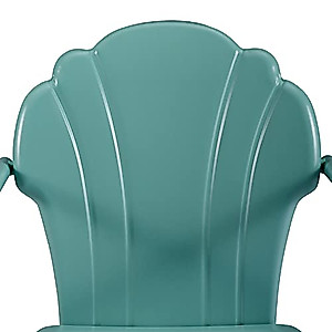 Crosley Furniture KO10010BL Tulip 3-Piece Outdoor Metal Bistro Set, Pastel Blue Satin