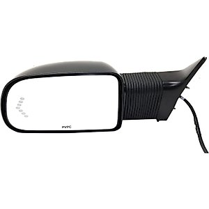 Kool Vue Mirror Compatible With 2000-2006 Chevrolet Suburban 1500, 2000-2006 Chevrolet Suburban 2500, Textured Black, Power, In-glass Signal Light Driver Side