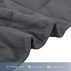 Smart Queen Weighted Blankets Adult (15 lbs, 48"x 72", Twin Size) Heavy Blanket, Premium Cotton with Natural Glass Beads