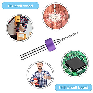50 Pcs Micro Drill Bit Set Micro Drill Bits Tungsten Steel PCB Print Circuit Board Flute CNC Router Bits Shank for Rough Stone Jewelry Punching Engraving (0.3-1.2 mm)