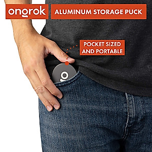 ONGROK Storage Puck, Black, Perfect Size Case to Store in Your Pocket, Airtight, Preserves Moisture Profile, Smell and Aroma