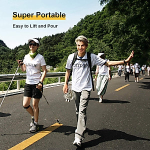 VENNERLI Half Gallon Water Bottle with Handle BPA Free Sports Water Bottles 74oz Large Plastic Water Jug 2.2L Motivational for Outdoor Hiking Camping Running (Clear)