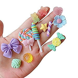 200 Pcs Charms Cute Set, Mixed Resin Charms Bulk Set Ornament Scrapbooking (200)