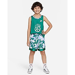 Nike Big Boys' Dri-FIT Elite Basketball Shorts (Large, Light Thistle/Malachite/White)