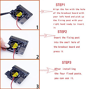 Treedix Compatible with Raspberry 4/4B Fan Hat Heatsink Kit GPIO Expansion Board with PWM Controllable Single Cooling Fan DC 5V