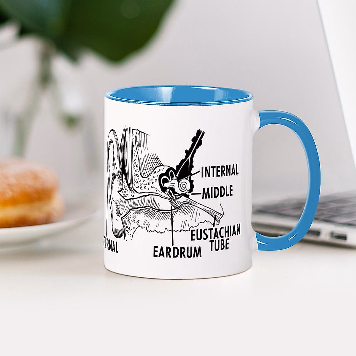 CafePress Ear Diagram Mug Ceramic Coffee Mug, Tea Cup 11 oz