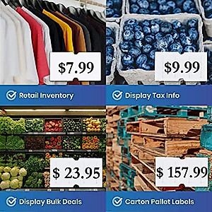 Perco Lite 1 Line Price Gun with Labels Kit - Includes 5,000 Blank White Labels, 2 Ink Rollers, 1 Ink roll and Labels Pre-Loaded