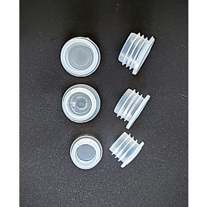 Generic Plastic Stopper Replacement Plug for Salt and Pepper Shakers, Flower Pots, Bottles, Pipes etc (6 pieces) (Sizes 1 2 , 7 16 , 3 8 ), White