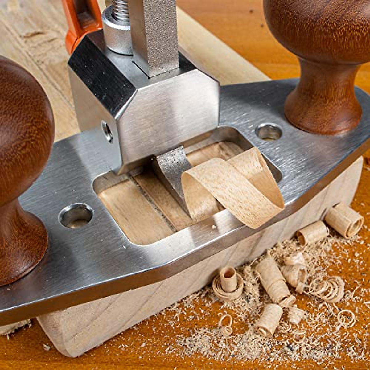 Admini Router Plane New Convenient Depth Adjusting Screw Nut System Hand Router Planer with Depth Stop and Holes for Base (Router Plane)