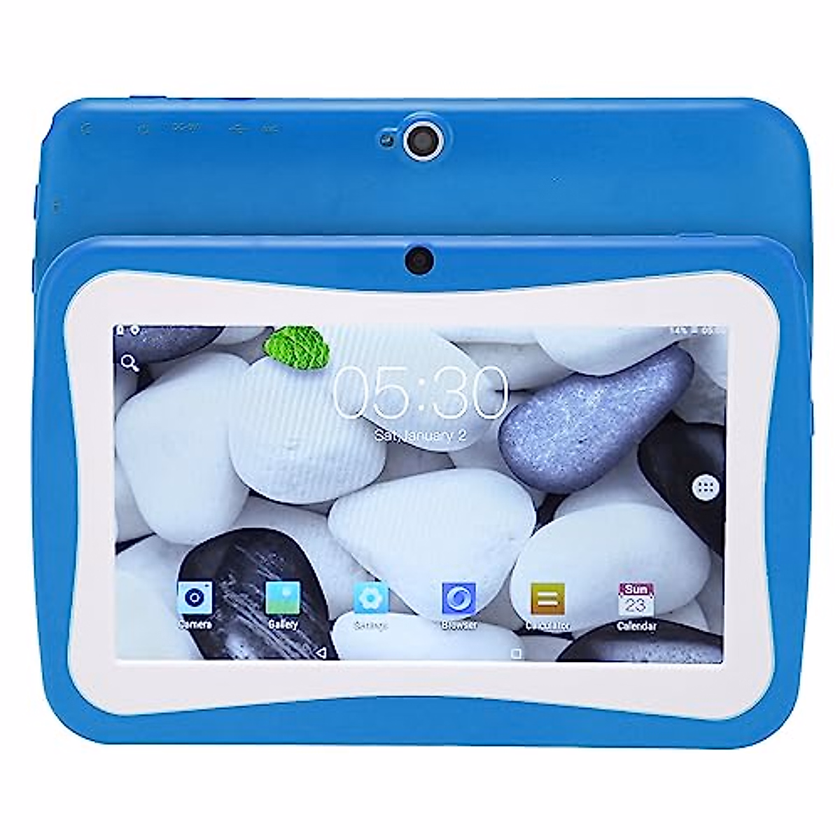 Haofy Kids Tablet, US Plug 100‑240V 4GB 32GB 4 Core 7 Inch 5.0 Toddler Tablet for Girls for Android 8.0 (Blue)