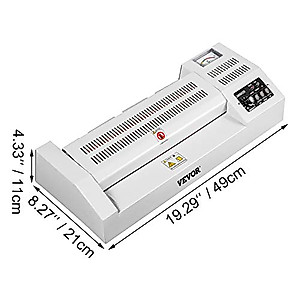 VEVOR Lamination Machine 12.6" Thermal Laminator Machine 4 Rollers System Portable Laminating Machine for Home School or Small Office Suitable for Use with Photos, Handouts or Other Laminating Needs