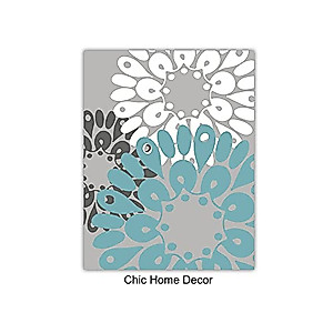 Dining Room, Kitchen Decor - Bless the Food Before Us Sign - Teal Blue Wall Art Set - Vintage Style Home Decor - Gift for Cooks and Chefs - Great Engagement, Anniversary or Birthday Gift for Women