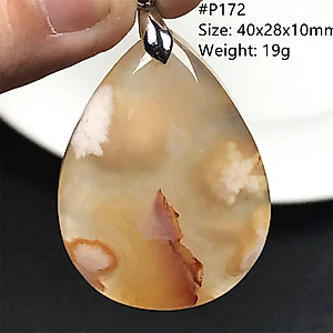 Natural Cherry Agate Pendant Jewelry For Women Men 40x28x10mm Beads Crystal Stone Sliver Gemstone AAAAA