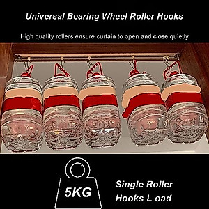 Adhesive Curtain Rod Holders, No Drill Curtain Single Tracks with Roller Hooks and Accessories, Shower Room/Clinics White Tools Curtain Track (Color : Ceiling mount, Size : 8ft/2.5m)