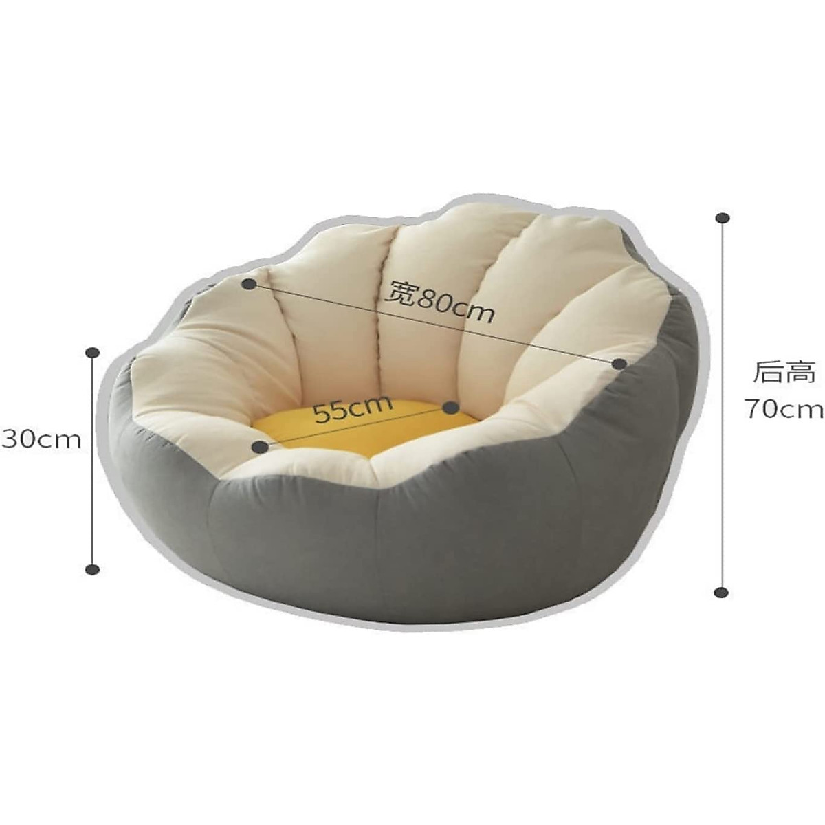 GAENZA New Bean Bag Chair Comfortable and Breathable Lazy Sofa Leisure Bean Bag Sturdy Zipper with Fluffy Removable Microfiber Cover Bean Bag Sofa