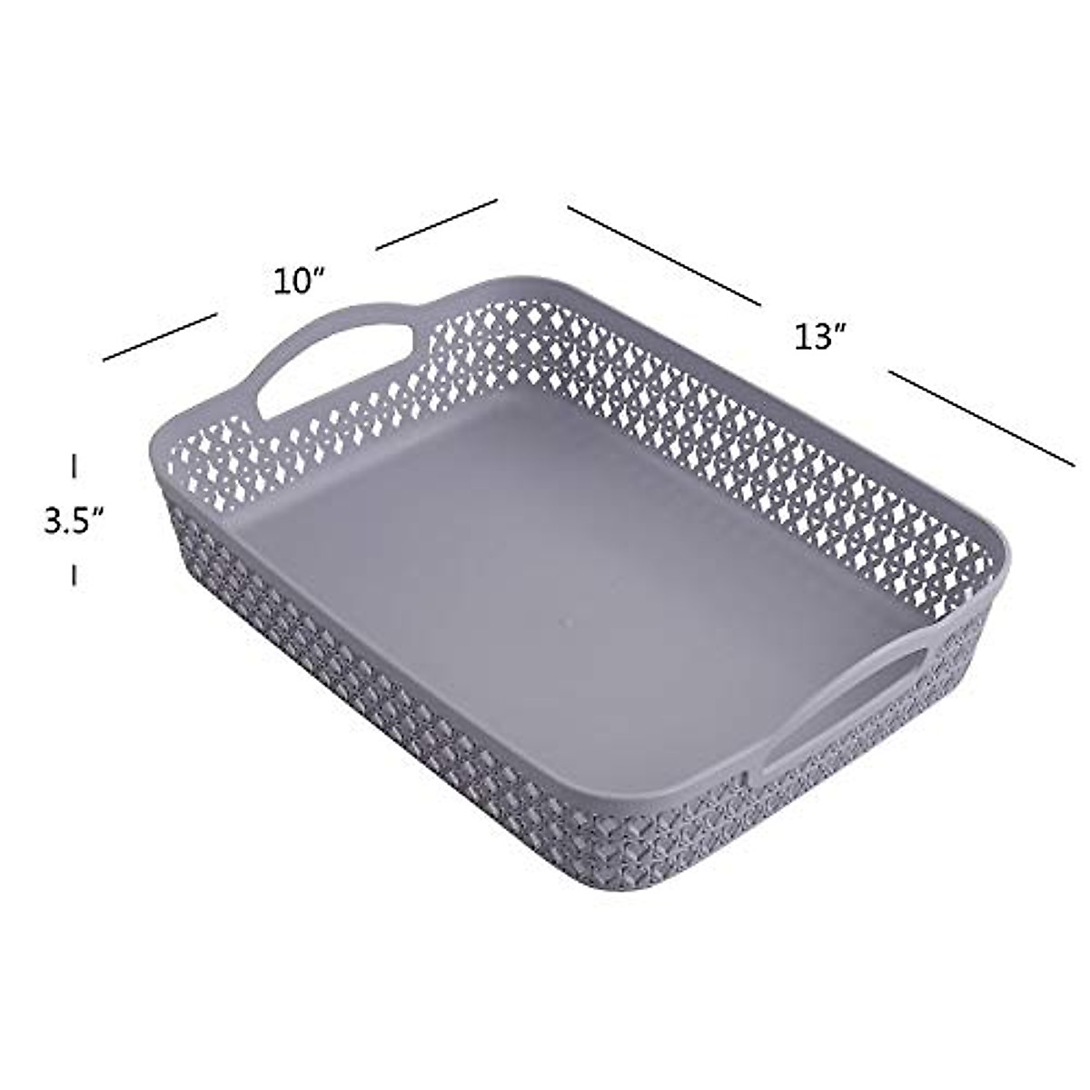 Ortodayes Plastic Basket Trays, Paper Storage Baskets Set of 6