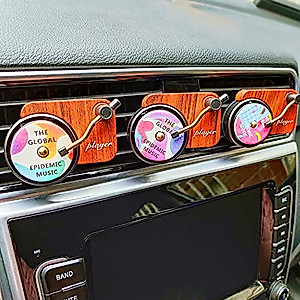 GISAVV Record Player Car Air Freshener Spin Phonograph Air Vent Outlet Aromatherapy Diffuser Perfume Clip Retro Car Accesories Interior (Style A)