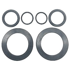 YMHYJY 25076RP Washer and Ring Kit for 1-1/2in Fittings, O-Ring Rubber Washer for Intex Pool Plunger Valves and Intex Replacement Gasket 10745, 10262 and 10255 (6 pcs)