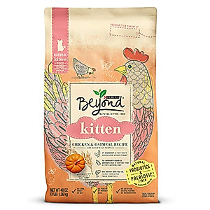 Beyond Purina High Protein, Natural Kitten Food, Kitten Chicken & Oatmeal Recipe - 3 lb. Bag