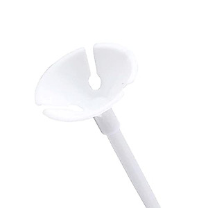 GIFTEXPRESS 60pcs 12" White Balloon Sticks, Plastic Balloon Sticks with Cups for Birthday Party, Wedding, Anniversary Decorations